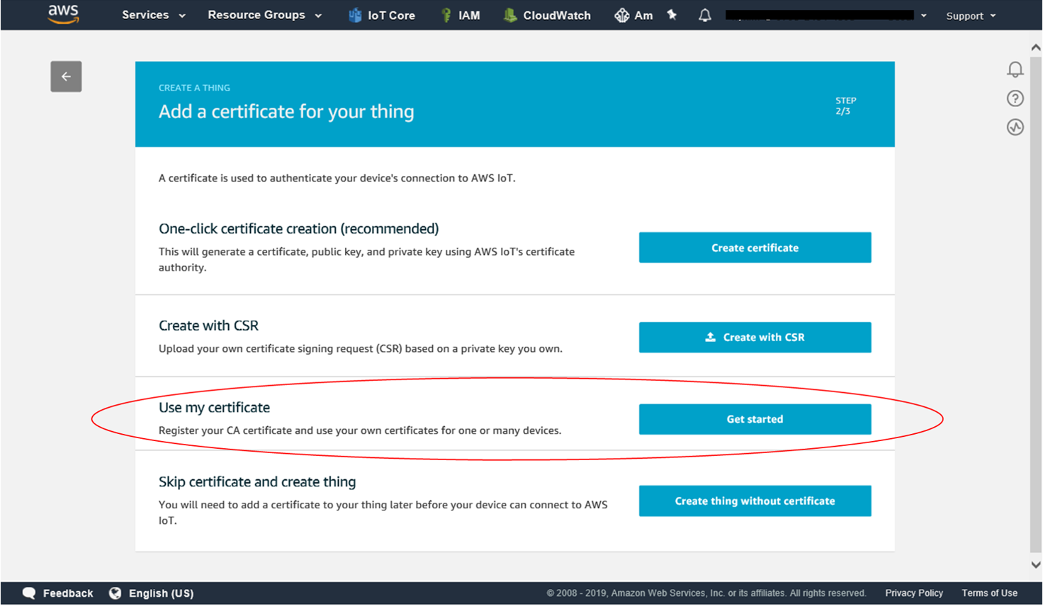 Selector register CA for your own certificate to register